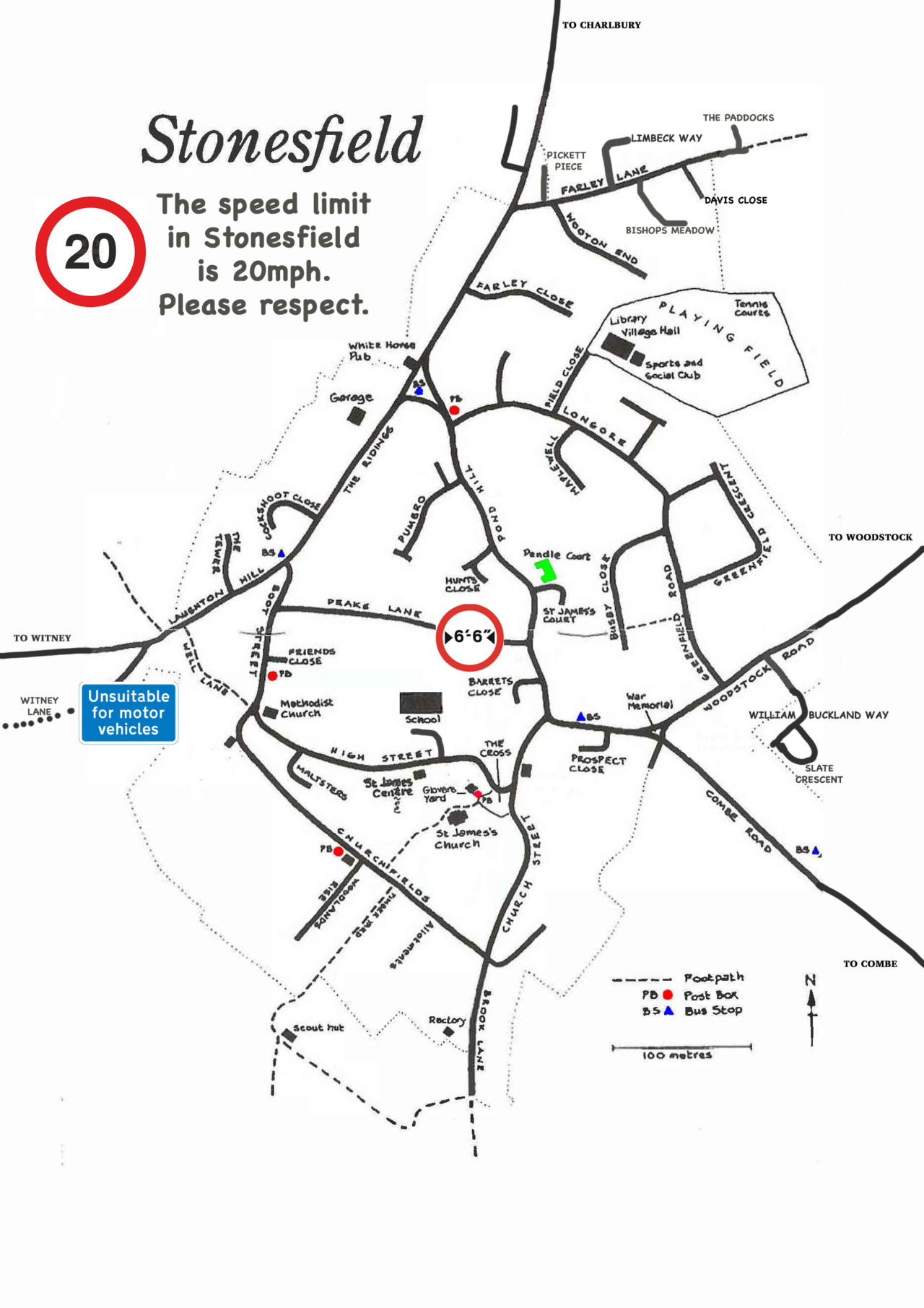 Getting here | Stonesfield Parish Council